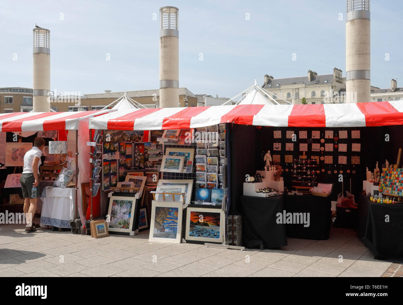 Market Stalls at Cardiff Bay Food and Drink Festival, Wales UK Stock ...