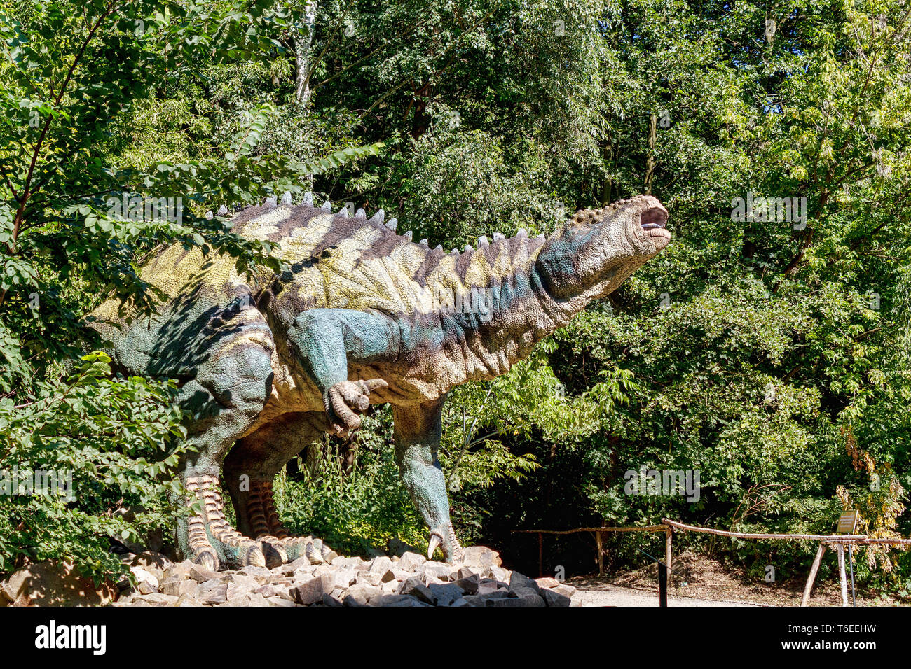 prehistoric dinosaur in nature environment Stock Photo - Alamy