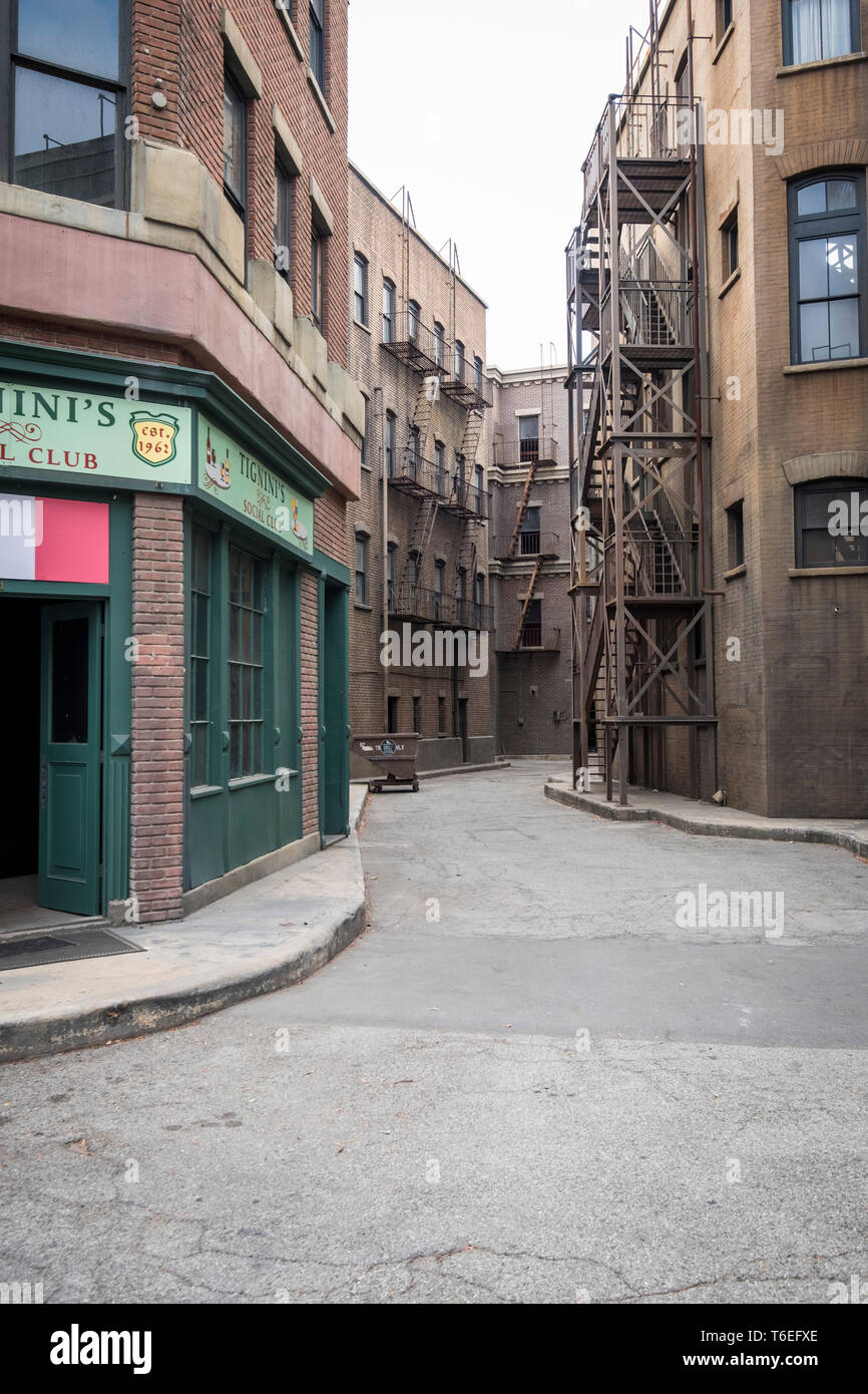 Film set locations during Warner Bros. Studio Tour Hollywood in Los ...