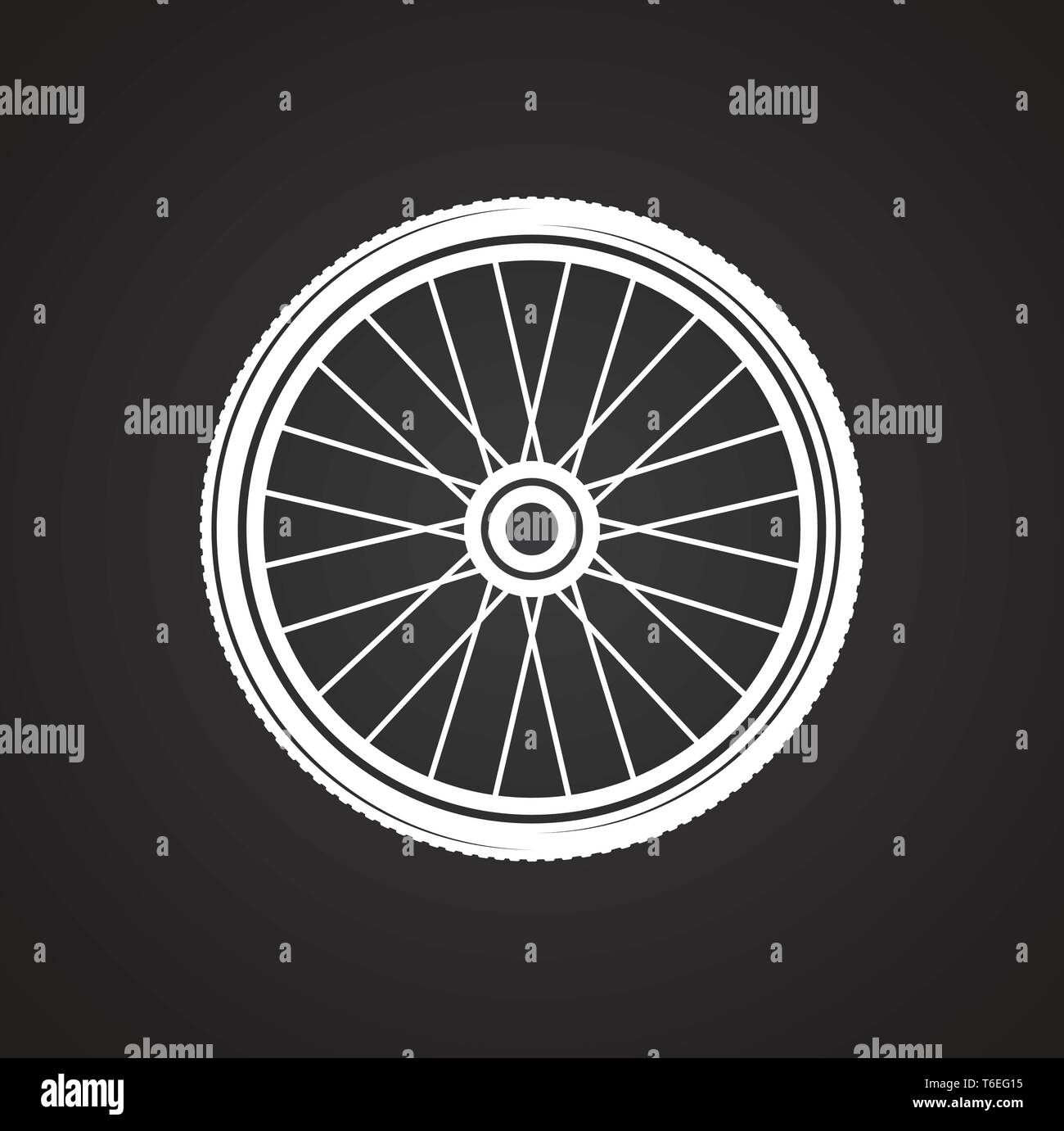 Bicycle wheel icon on background for graphic and web design. Simple ...