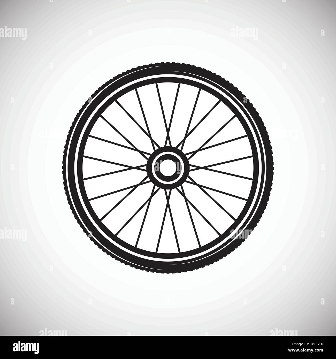 Bicycle wheel icon on background for graphic and web design. Simple ...