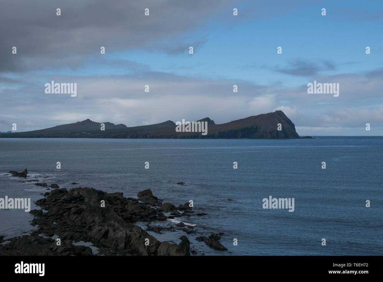 Irish landscape with cloudy sky Stock Photo - Alamy