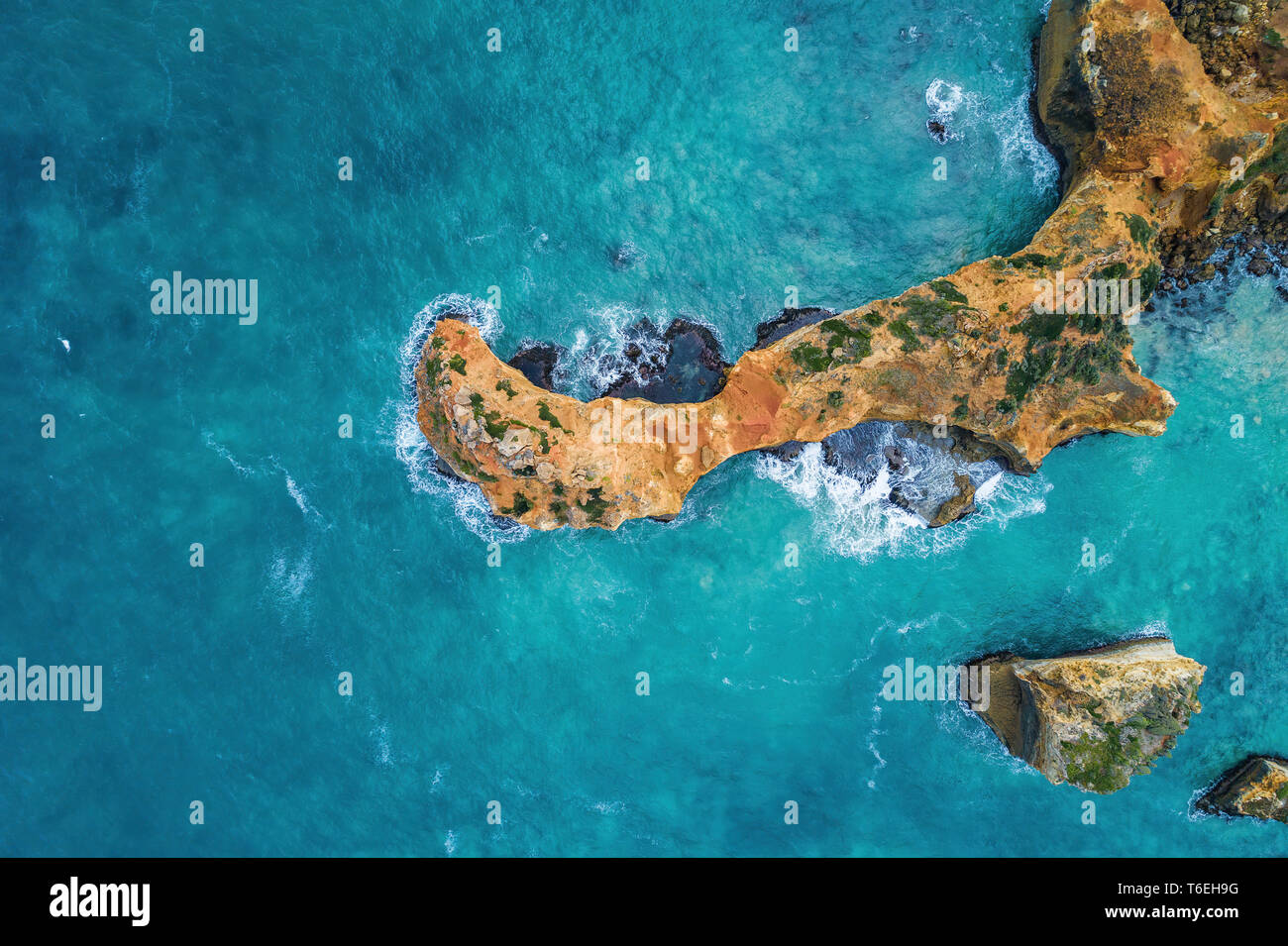 Aerial beach cove waves hi-res stock photography and images - Alamy