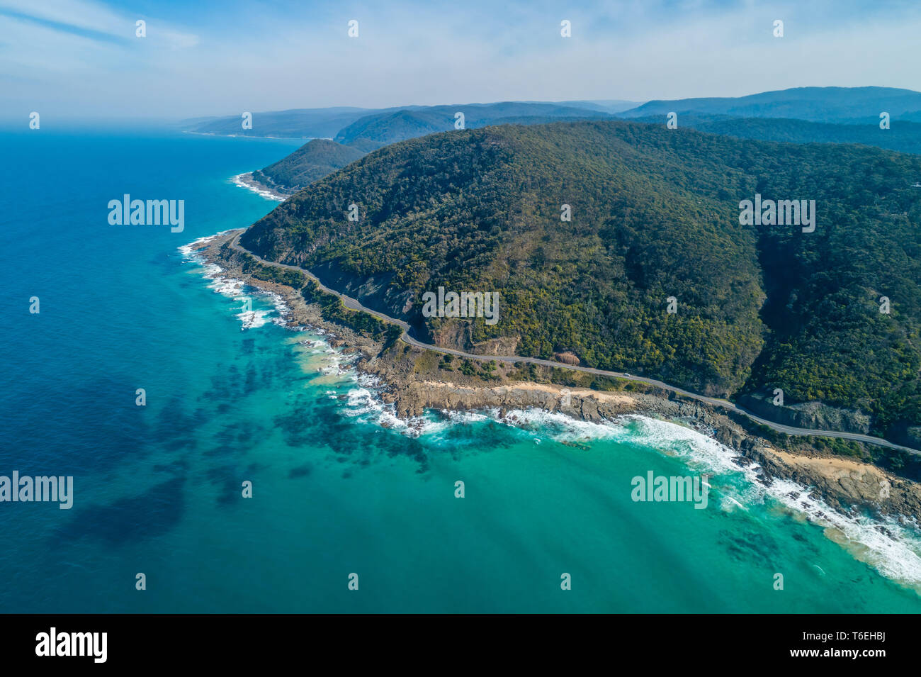 Aerial view of the beautiful Great Ocean Road Stock Photo - Alamy