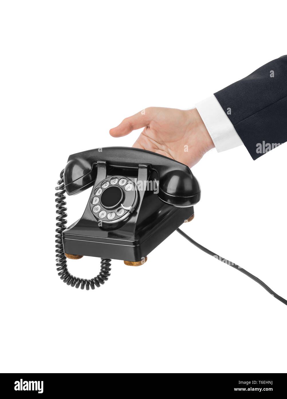 Vintage telephone man Cut Out Stock Images & Pictures - Alamy