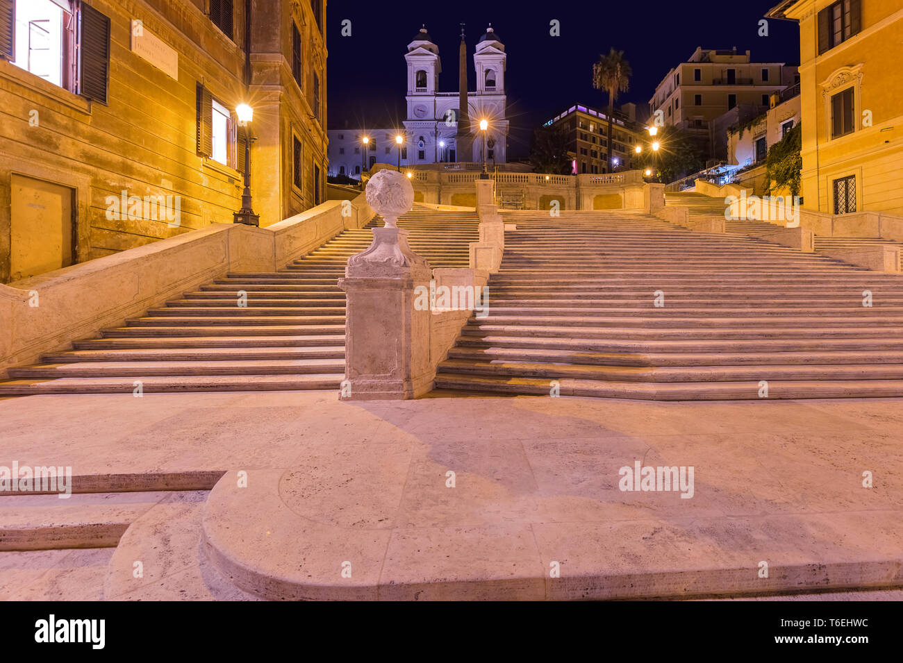 Spanish steps in rome dusk hi-res stock photography and images - Alamy