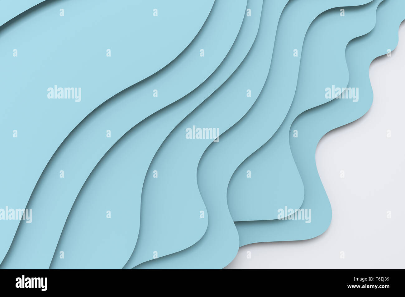 3d rendering, multilayer paper cut illustration background. Computer ...