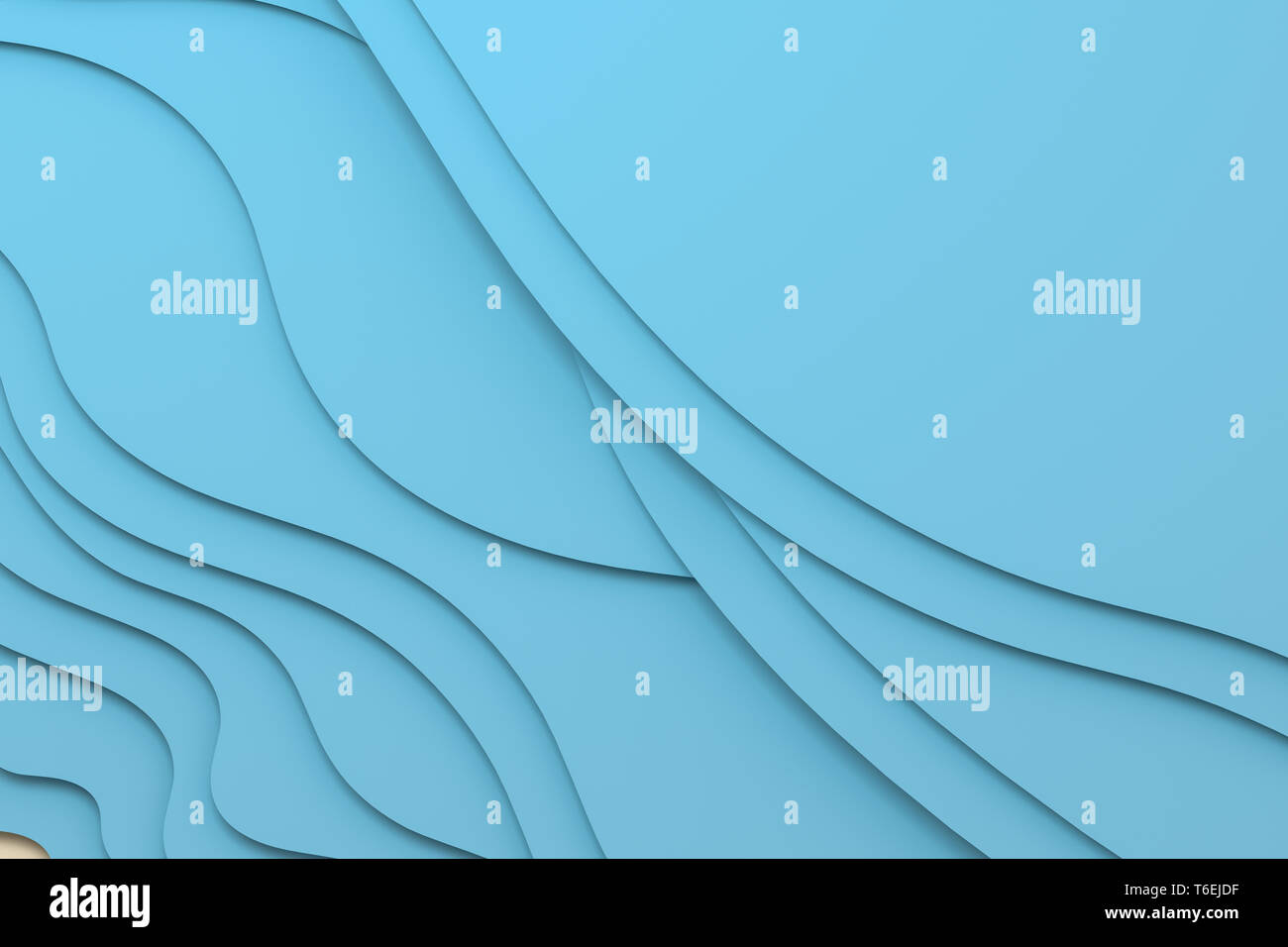 3d rendering, multilayer paper cut illustration background. Computer ...