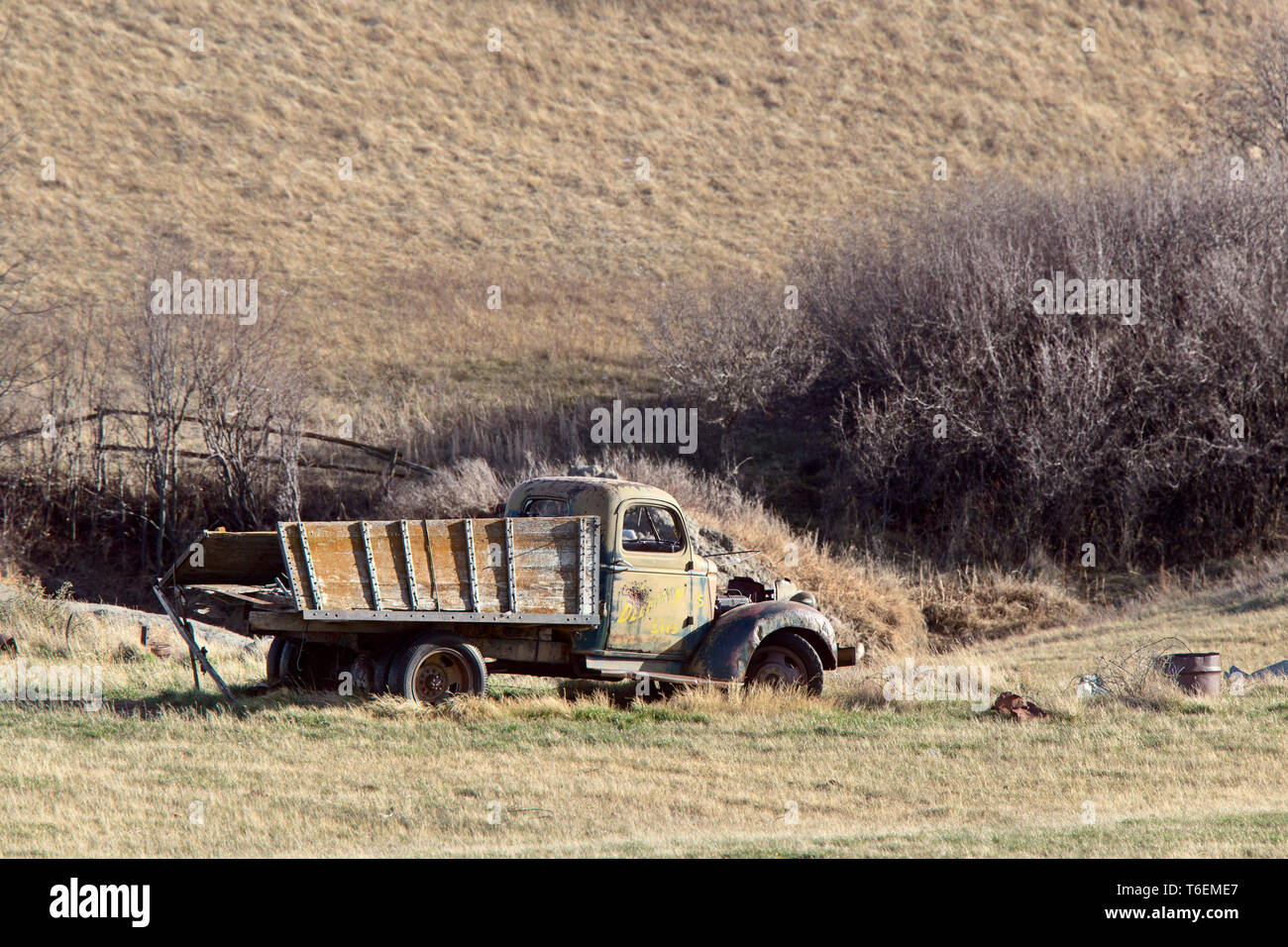 Prairie Rural Agriculture Spring Seeding Canada Prairie Stock Photo - Alamy