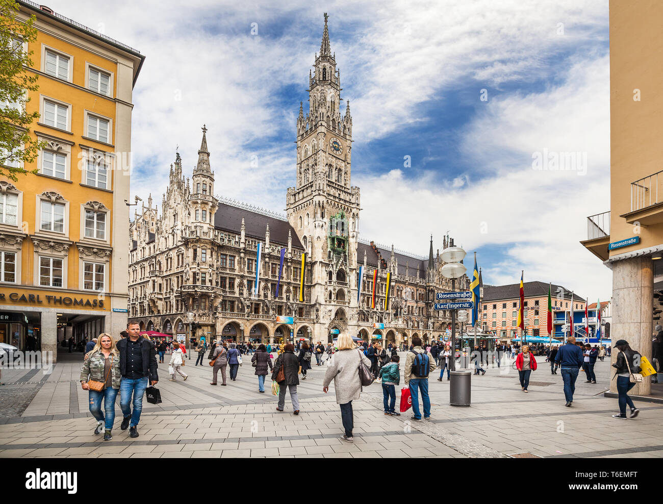 Famous square Marienplatz, Munich Stock Photo - Alamy