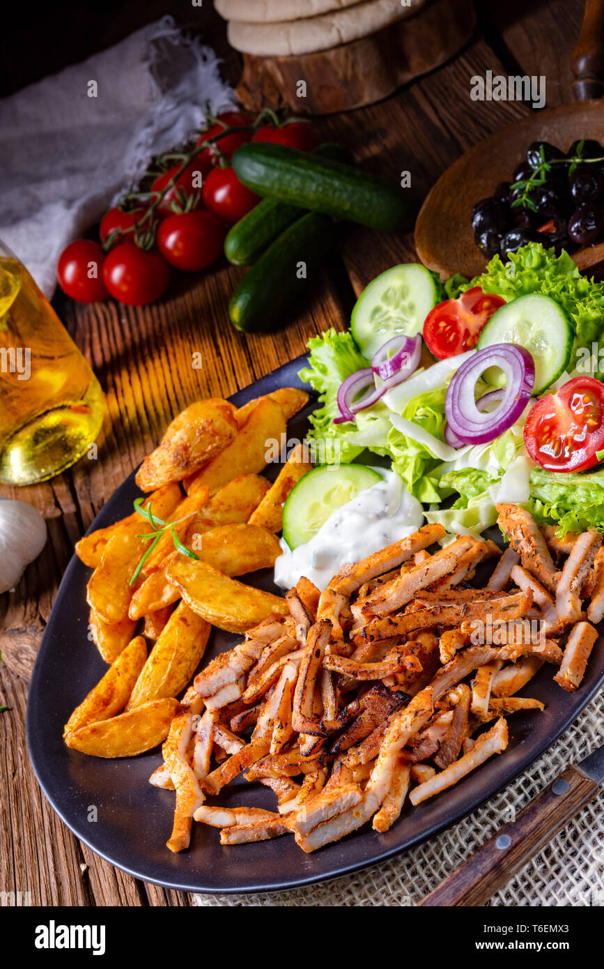 Gyros Teller High Resolution Stock Photography and Images - Alamy