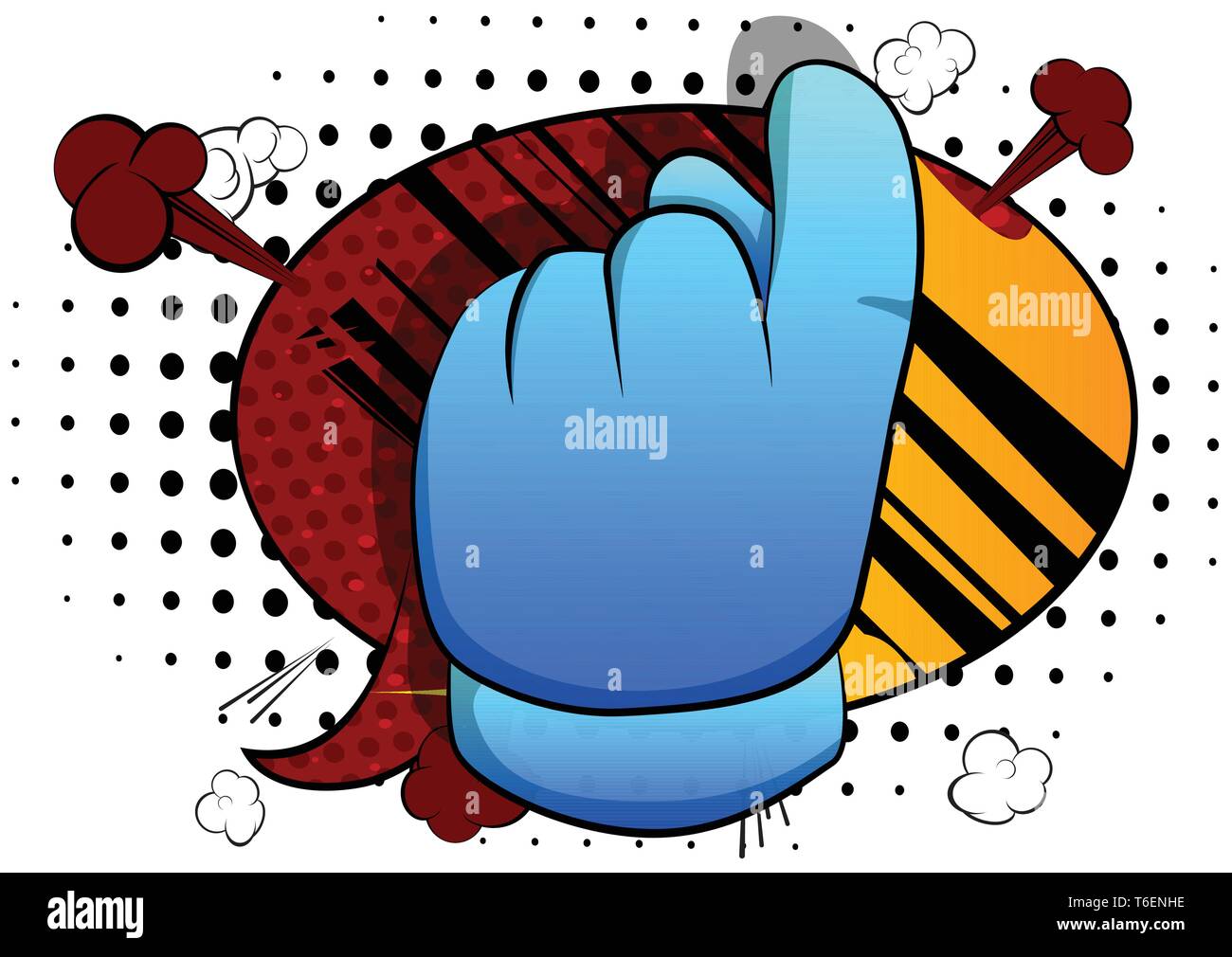 Vector cartoon hand showing invitation sign. Illustrated hand sign on ...