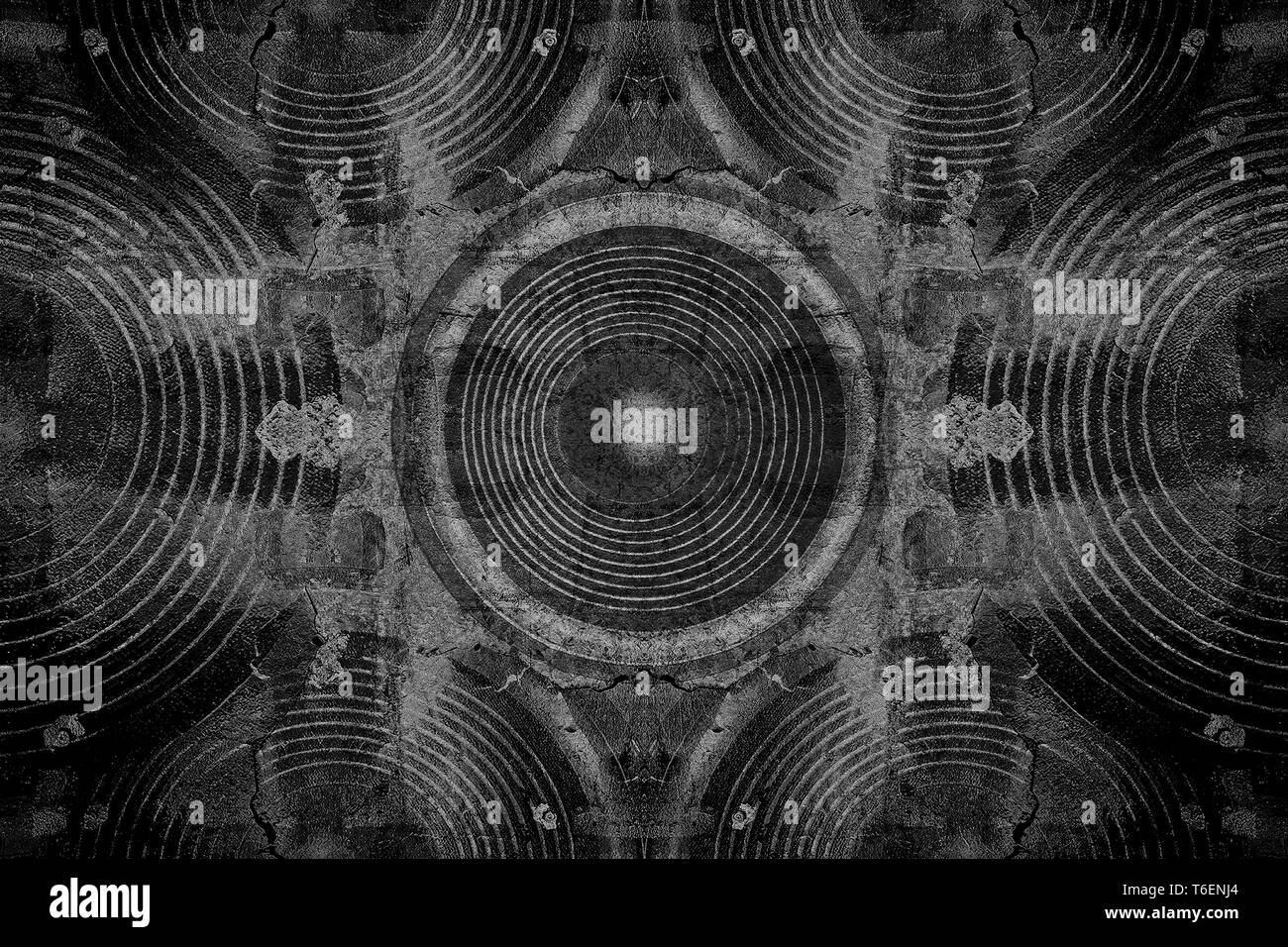 Cracked music speakers Stock Photo - Alamy