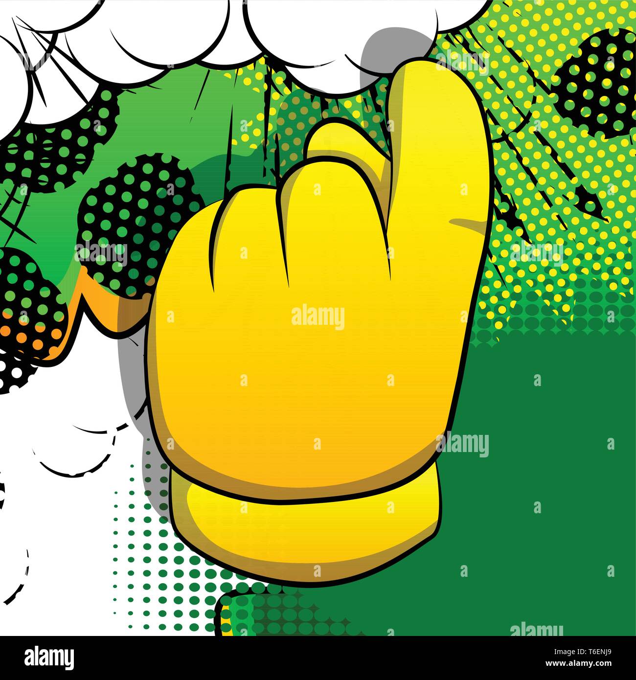 Vector cartoon hand showing invitation sign. Illustrated hand sign on ...