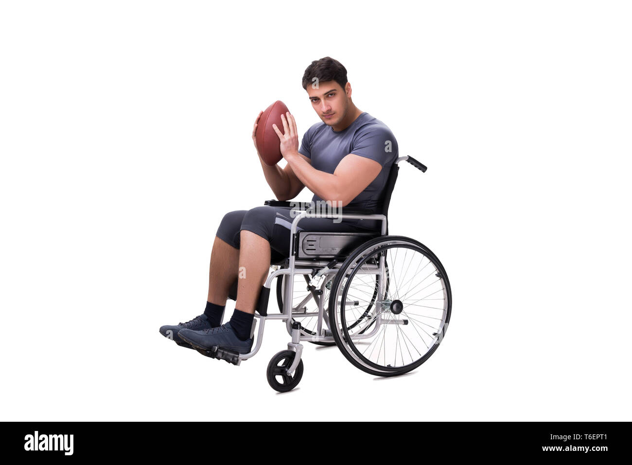 Wheelchair playing football hi-res stock photography and images - Alamy