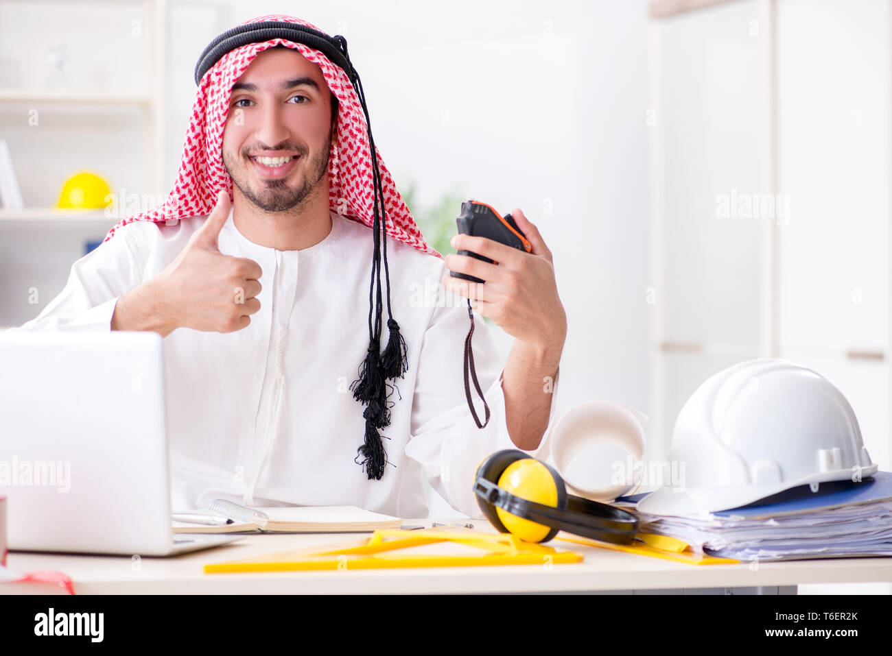 Arab engineer working on new project Stock Photo - Alamy