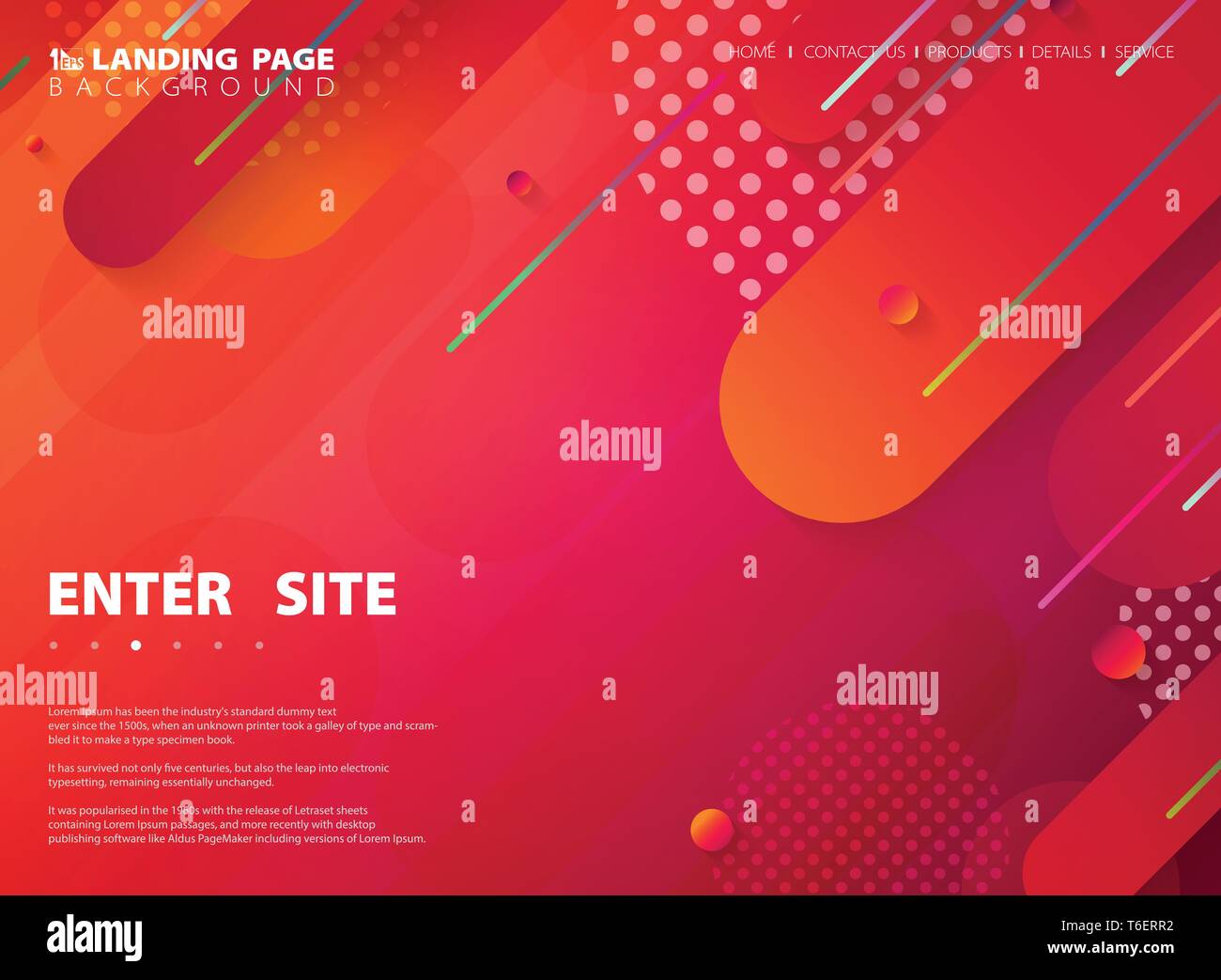Abstract tech colorful stripe line web landing page background. You can ...