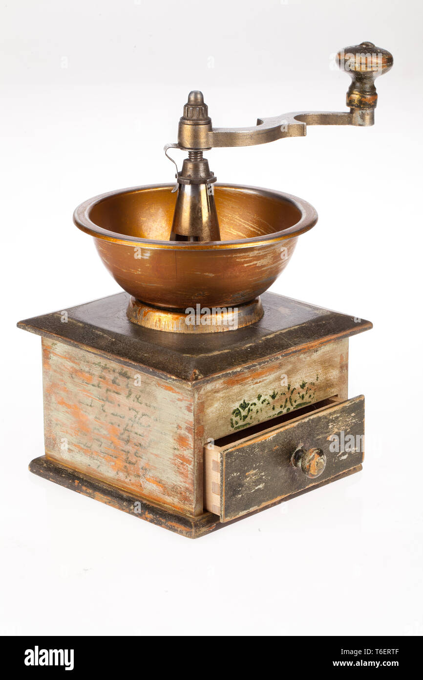 Old Coffee Mill Stock Photo - Alamy