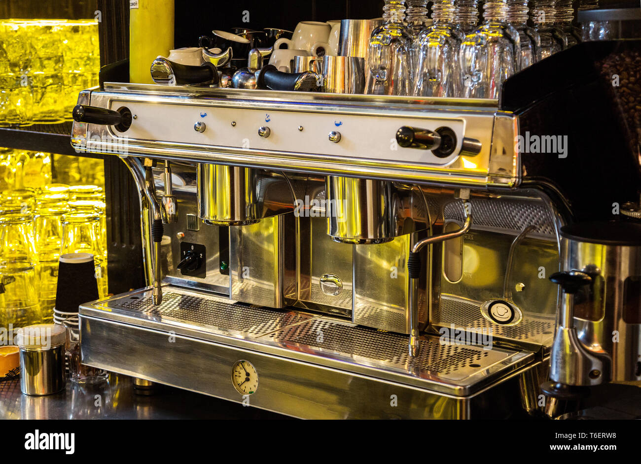 coffee machine for bar Stock Photo - Alamy