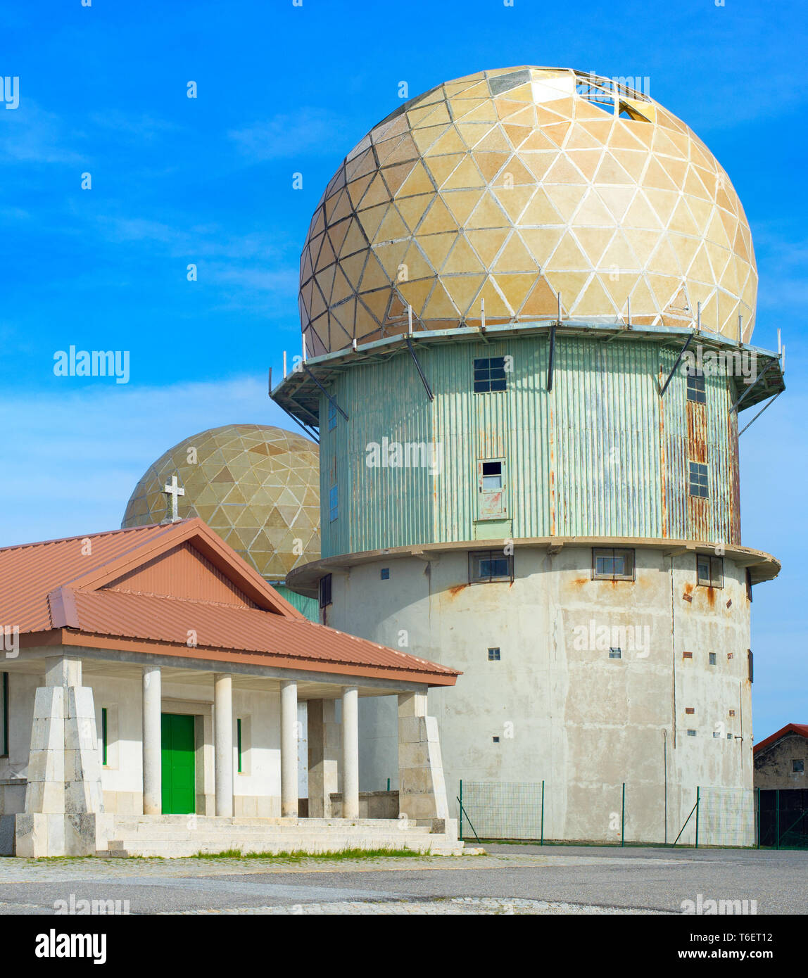 Old radar station. Portugal Stock Photo - Alamy