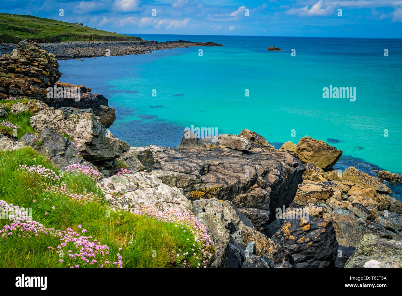 Stunningly beautiful Cornish sea coast Stock Photo - Alamy