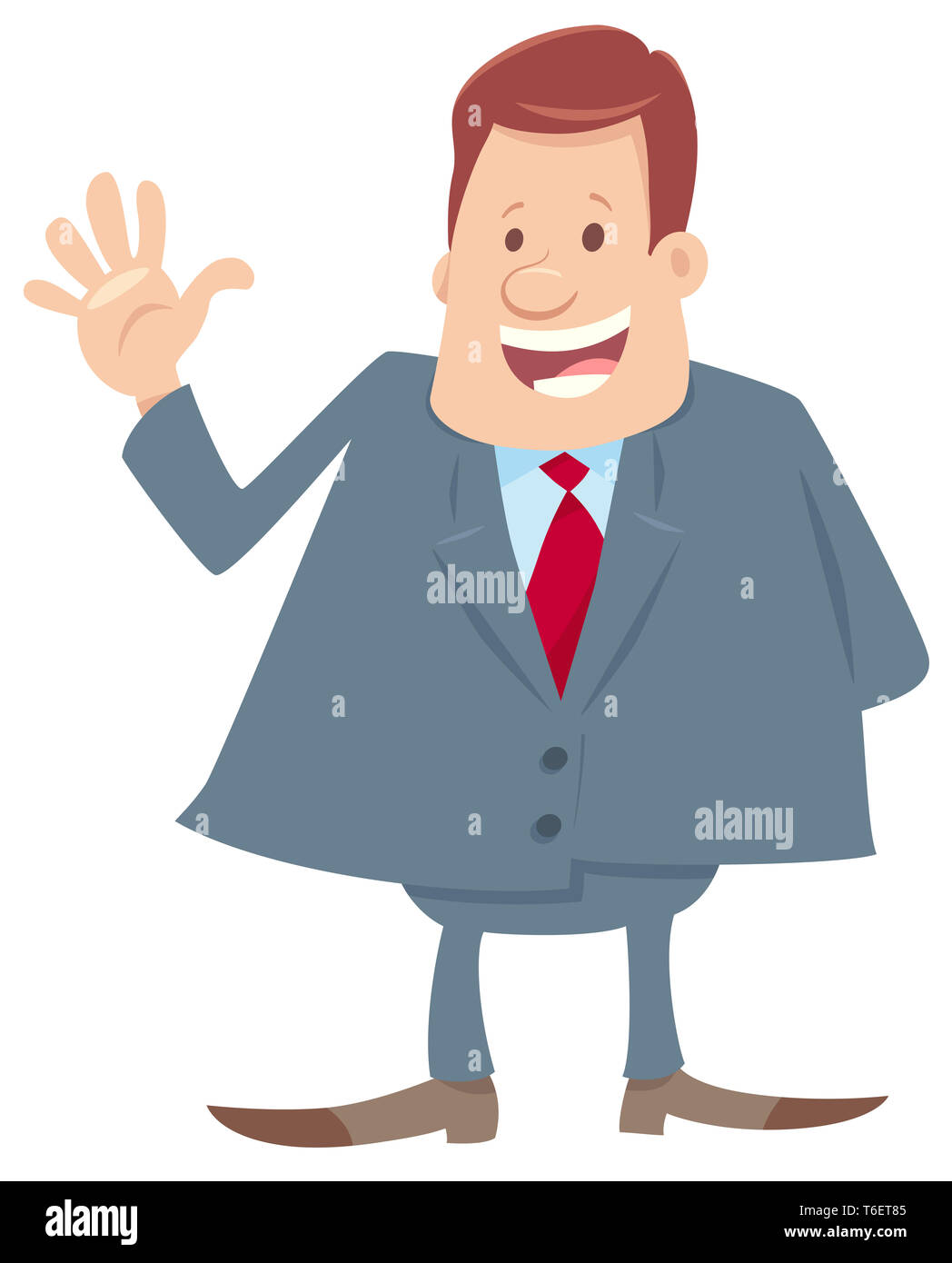 happy boss cartoon character illustration Stock Photo - Alamy