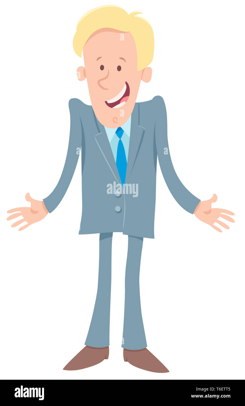 businessman comic cartoon character Stock Photo - Alamy