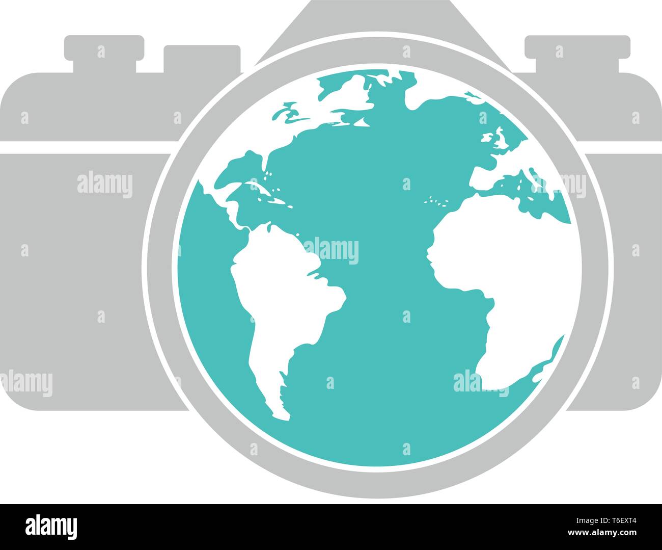 A globe in the lens of a camera Stock Vector Image & Art - Alamy