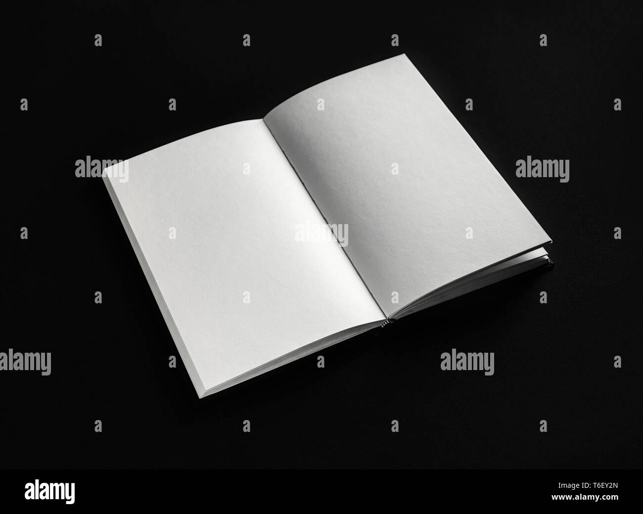 Blank open booklet Stock Photo - Alamy