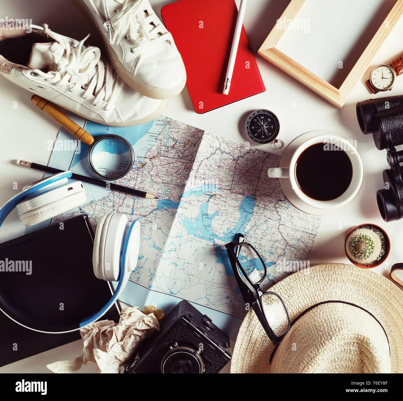 Travel planning concept frame hi-res stock photography and images - Alamy