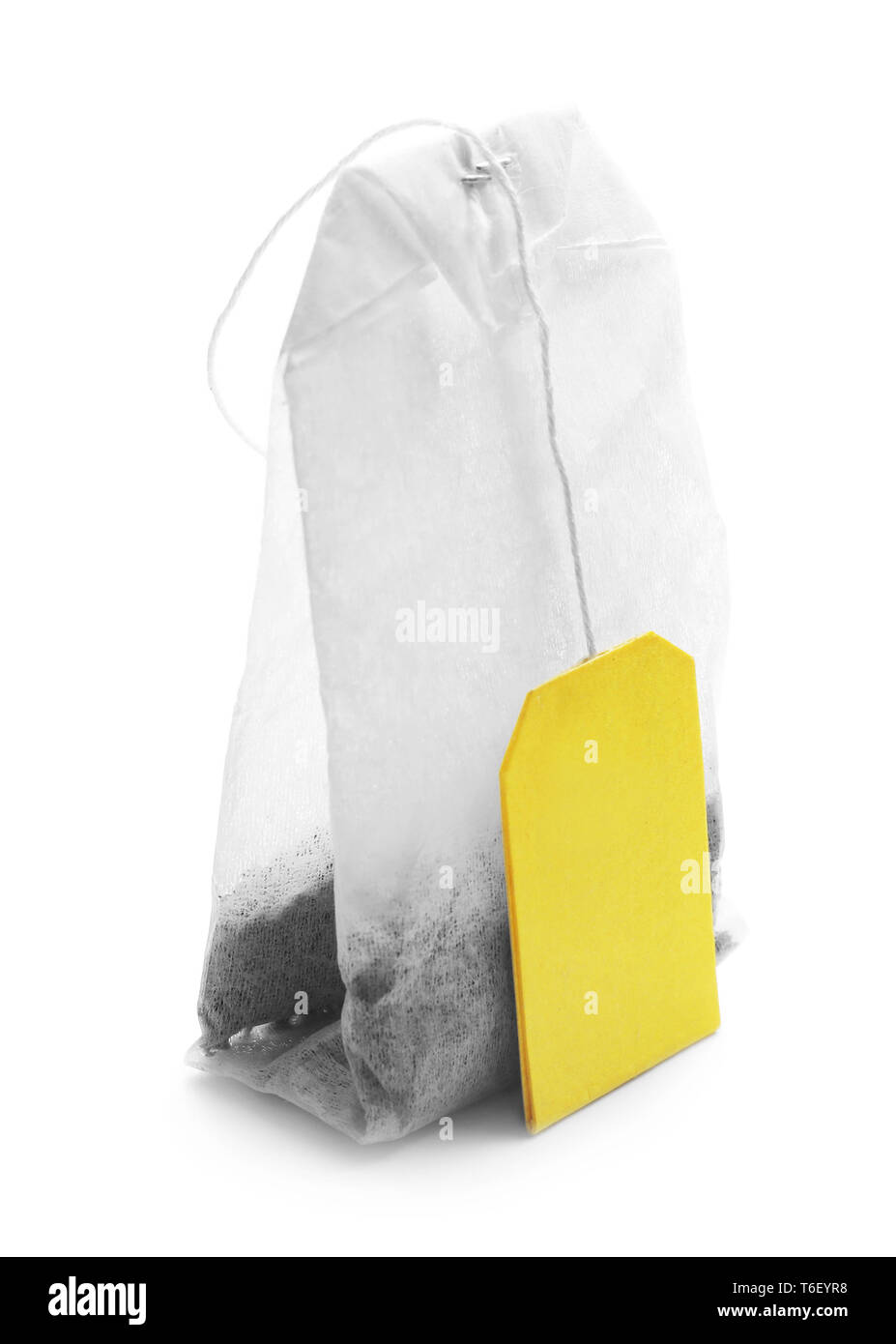Tea bag on white background Stock Photo - Alamy
