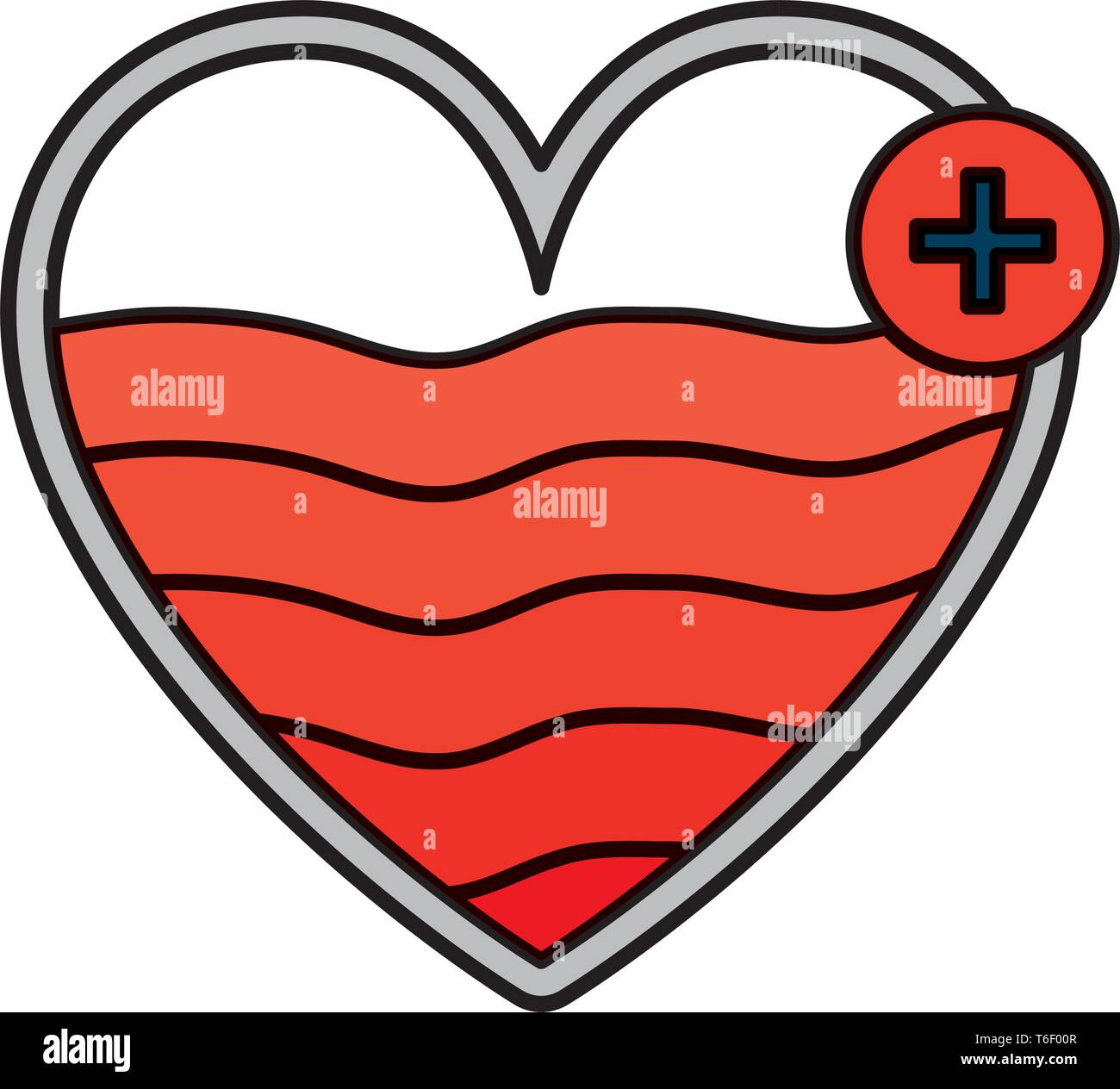 heart cardio with pluss symbol Stock Vector Image & Art - Alamy
