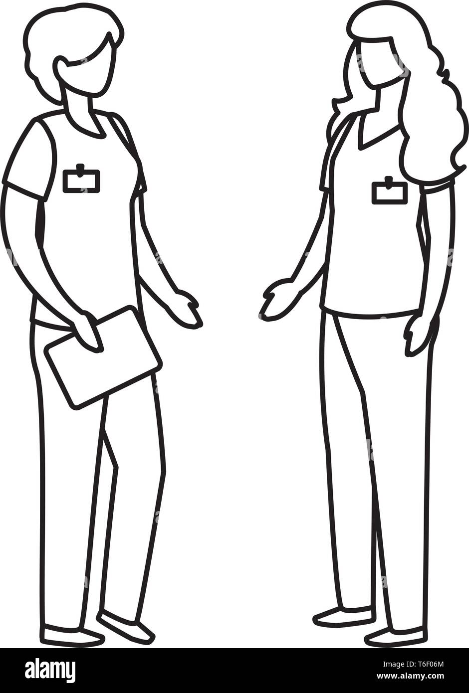 Female professionals dental clinic Stock Vector Images - Alamy