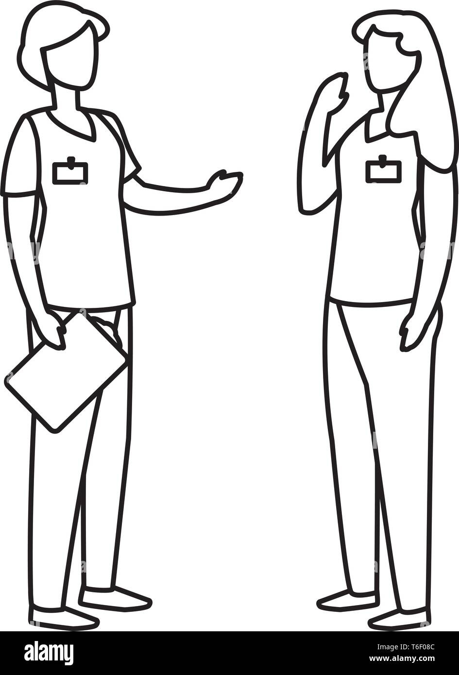 Female professionals dental clinic Stock Vector Images - Alamy