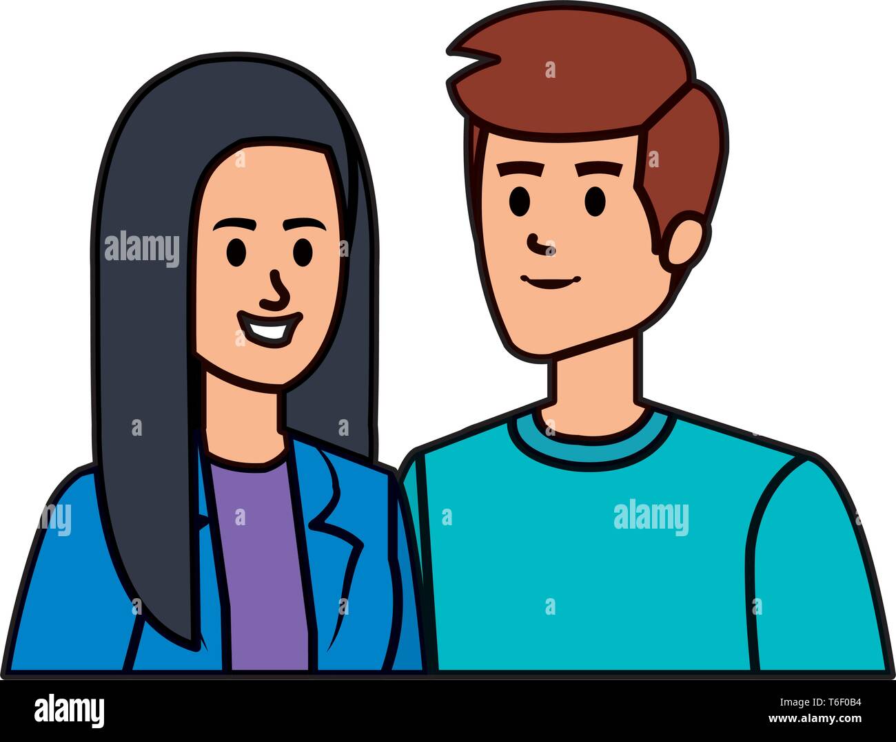 young couple avatars characters Stock Vector Image & Art - Alamy
