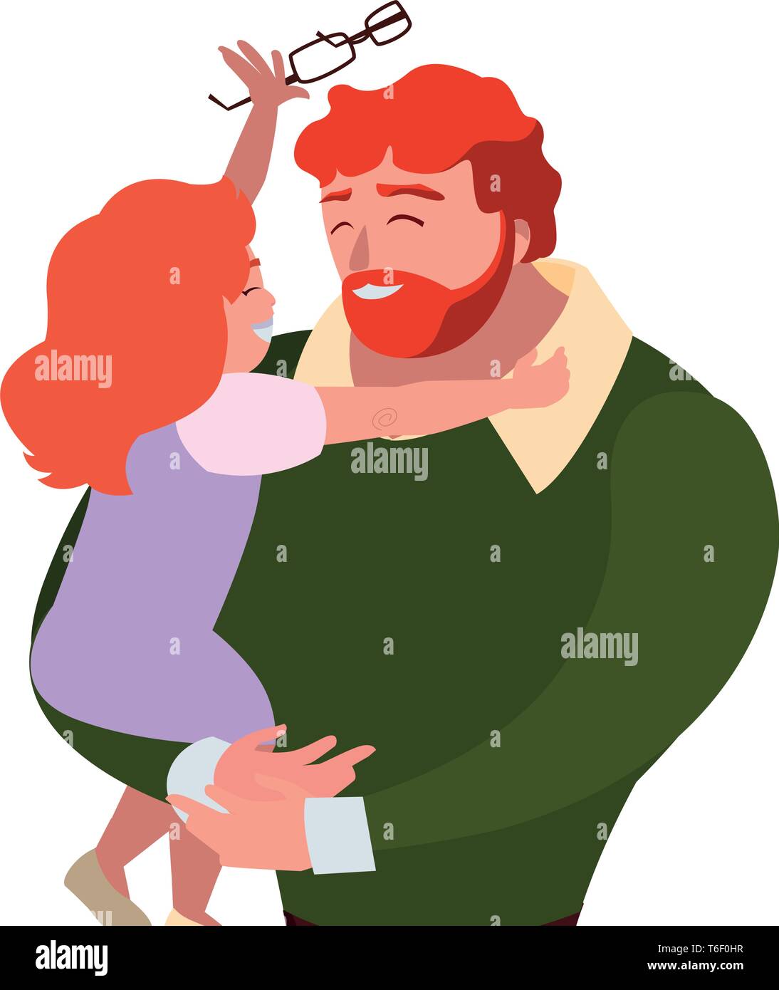 father with daughter characters vector illustration design Stock Vector ...