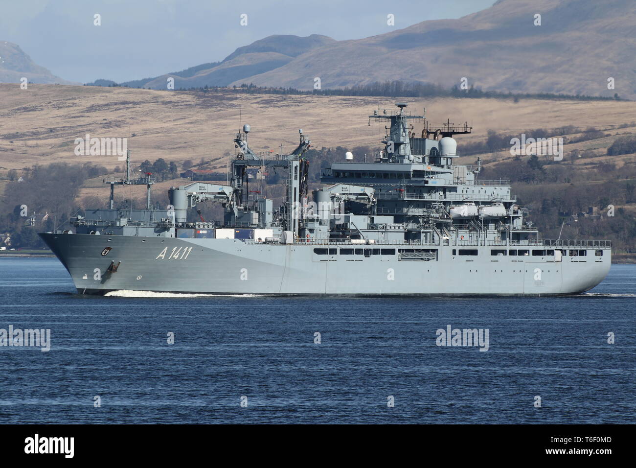FGS Berlin (A1411), a Type 702 Berlin-class replenishment vessel ...