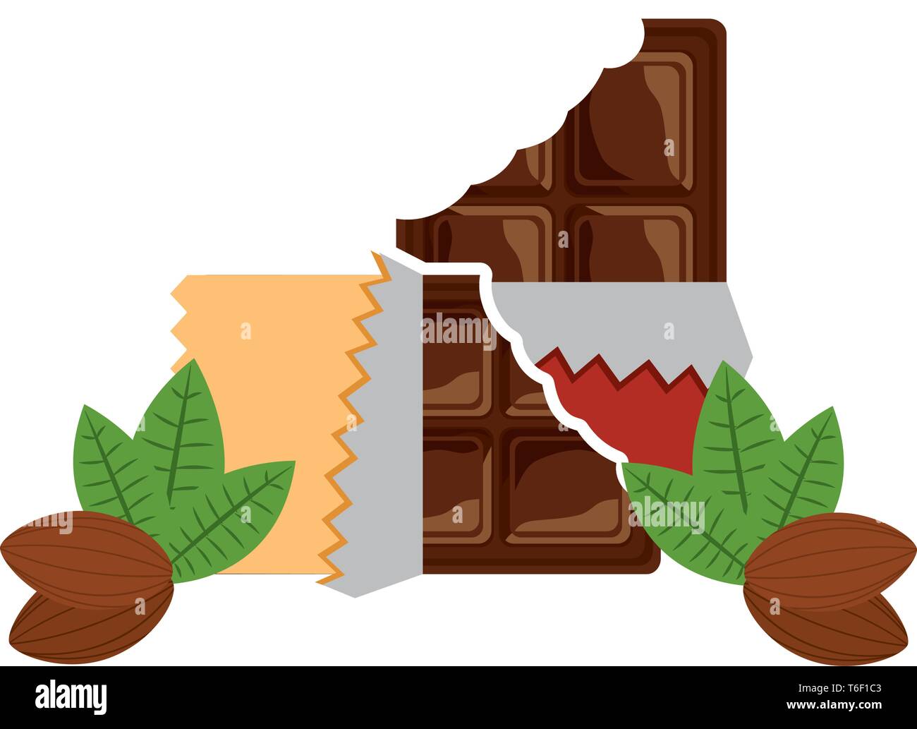 Coconut chocolate candies Stock Vector Images - Alamy