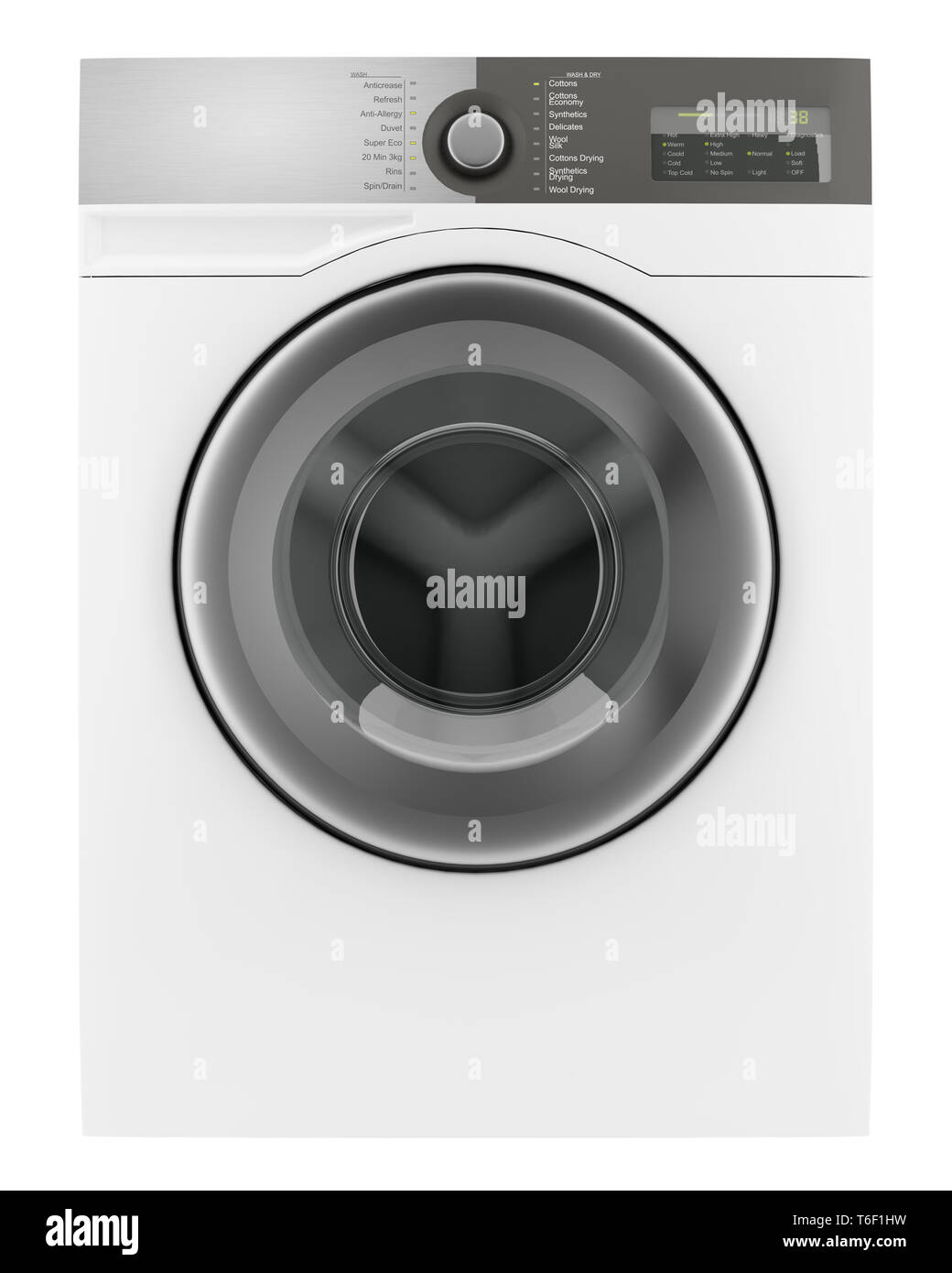 modern washing machine isolated on white background Stock Photo - Alamy