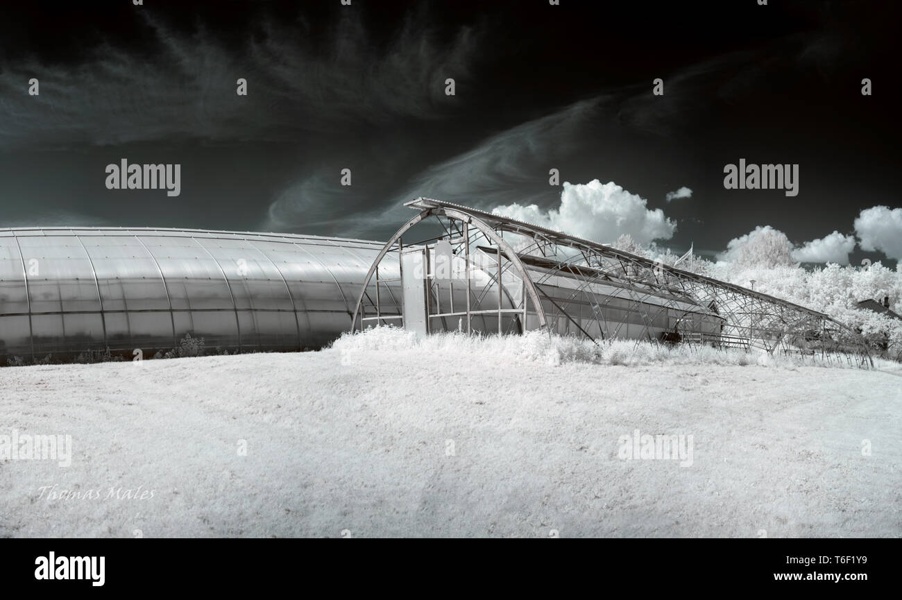 Greenhouse in infrared Stock Photo - Alamy