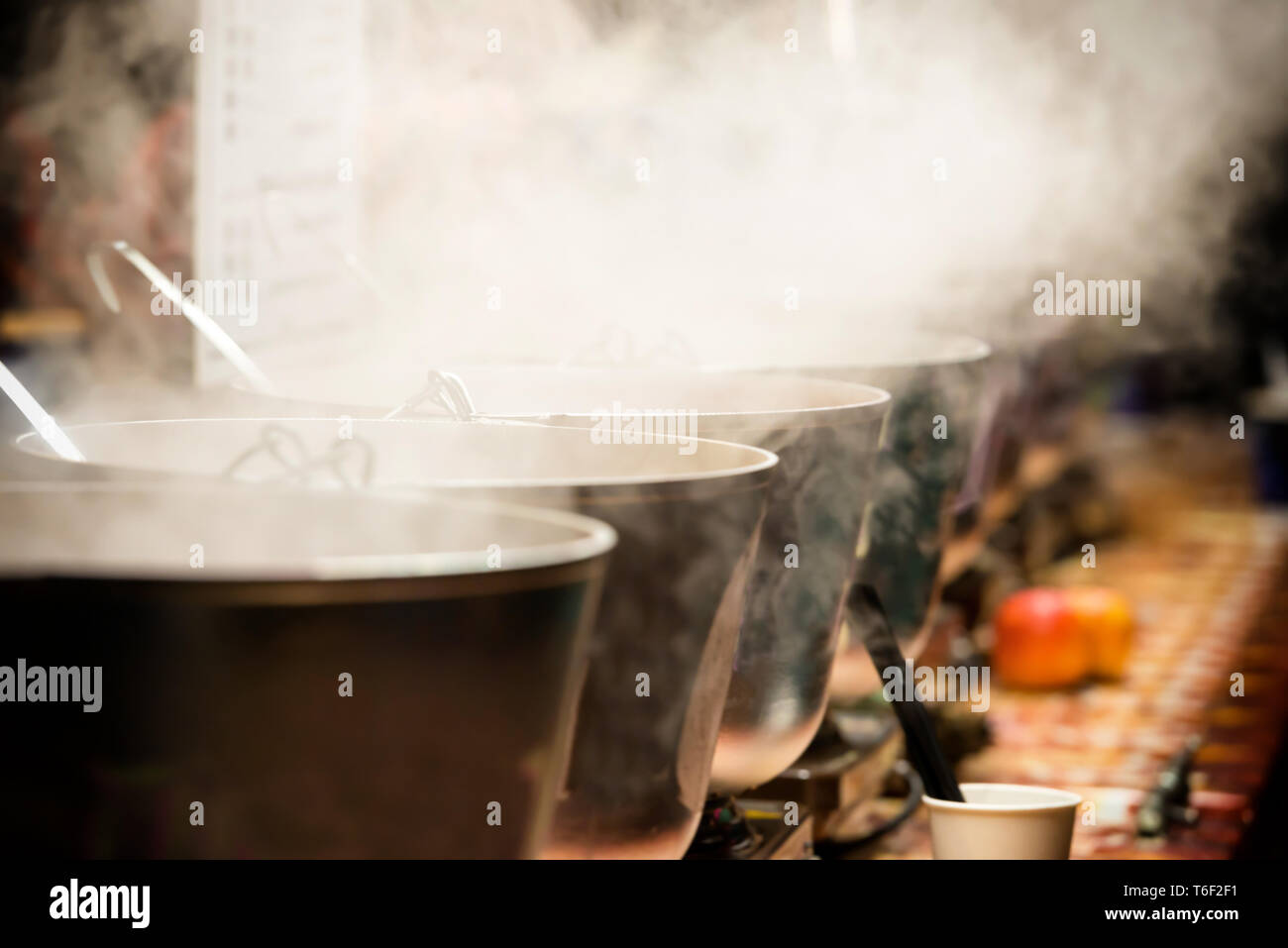 Boiling cauldrons or big pots Stock Photo - Alamy
