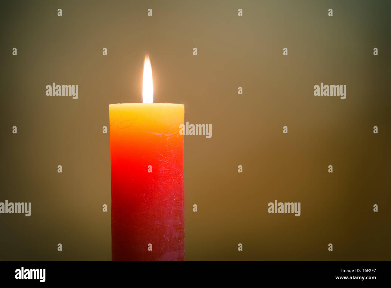 Candle light with flame Stock Photo - Alamy