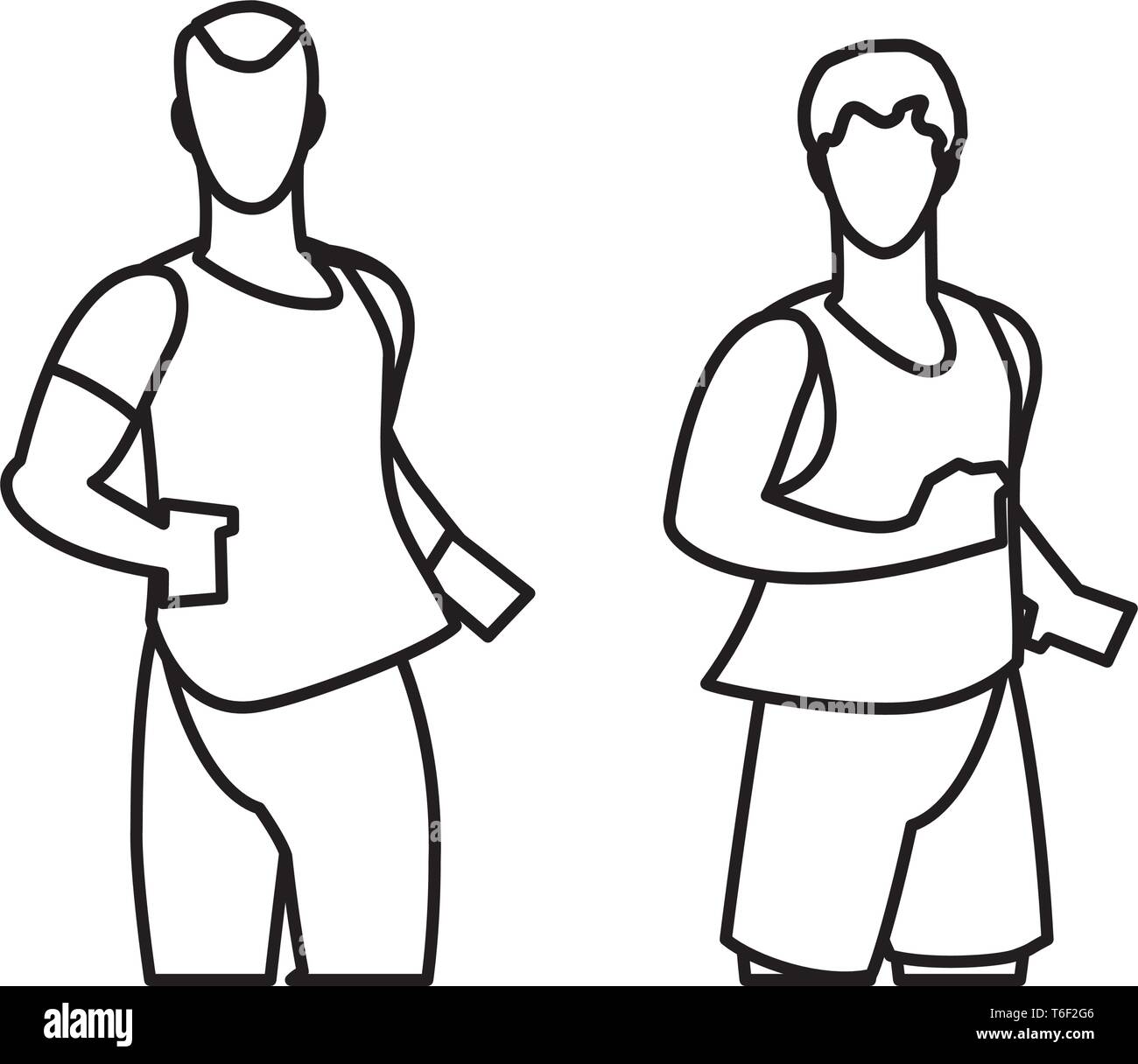 athletic men running character vector illustration design Stock Vector ...
