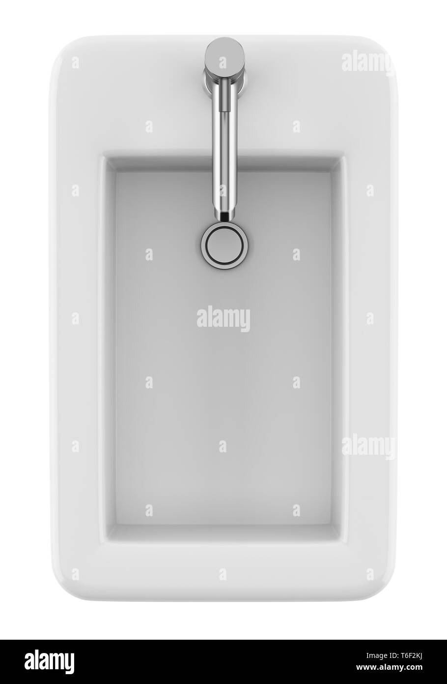 top view of ceramic bidet isolated on white background Stock Photo - Alamy