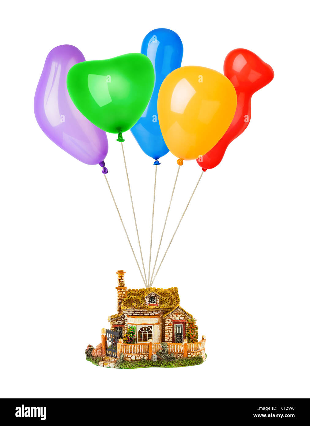 Flying white house Cut Out Stock Images & Pictures - Alamy