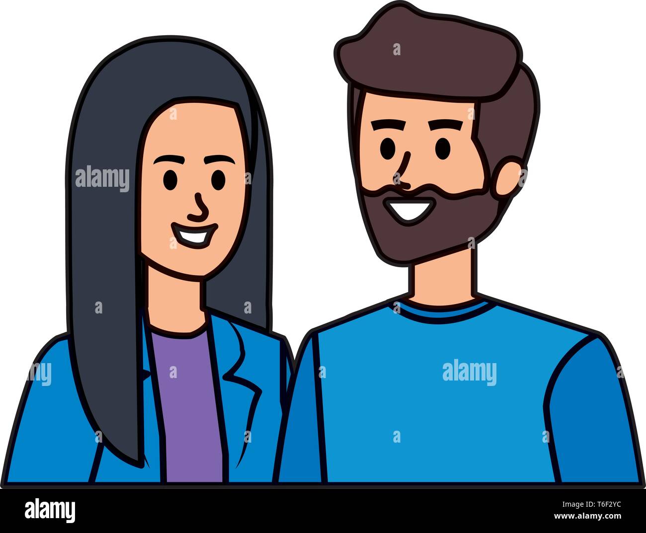young couple avatars characters Stock Vector Image & Art - Alamy
