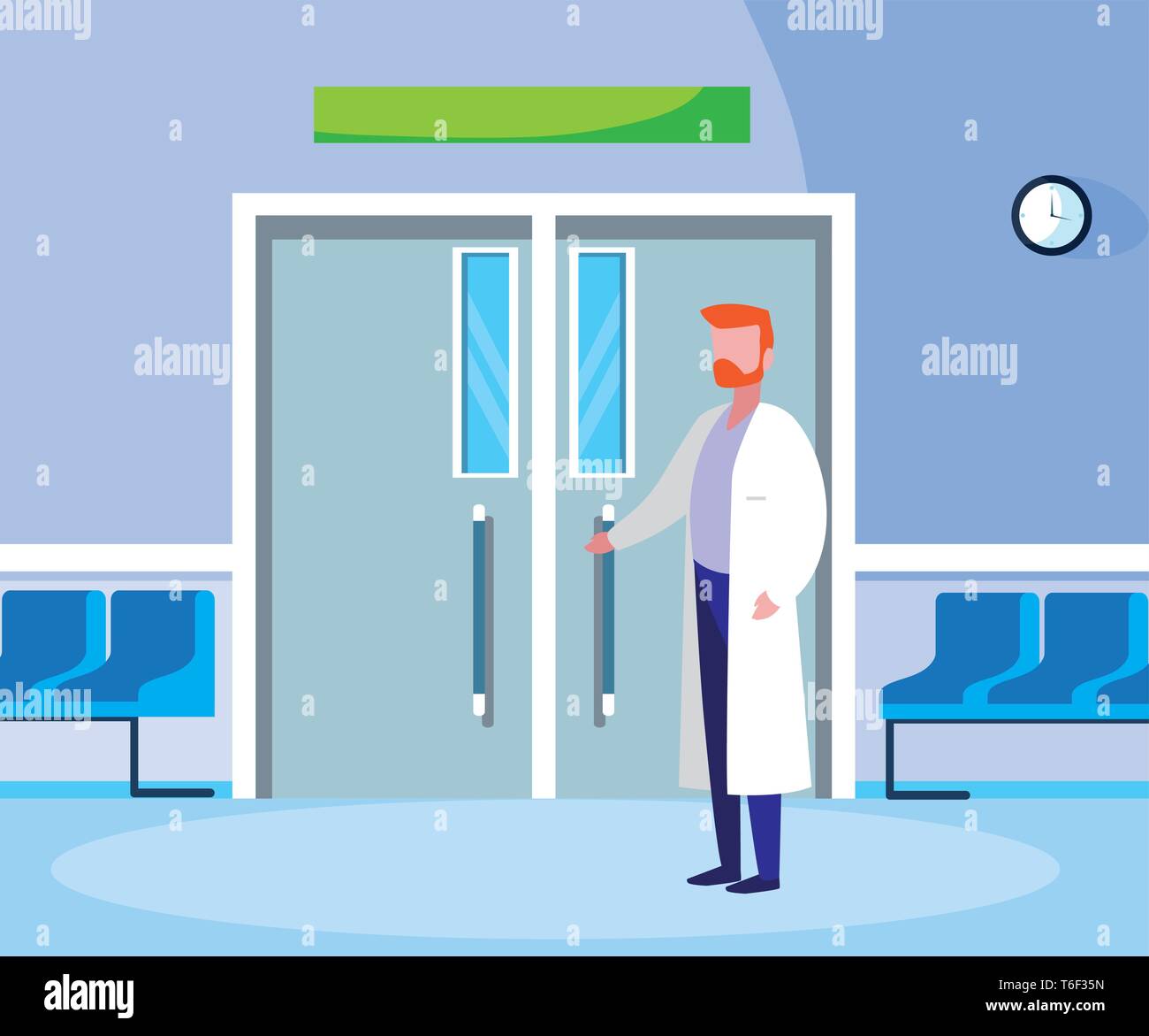 Operating room door Stock Vector Images - Alamy