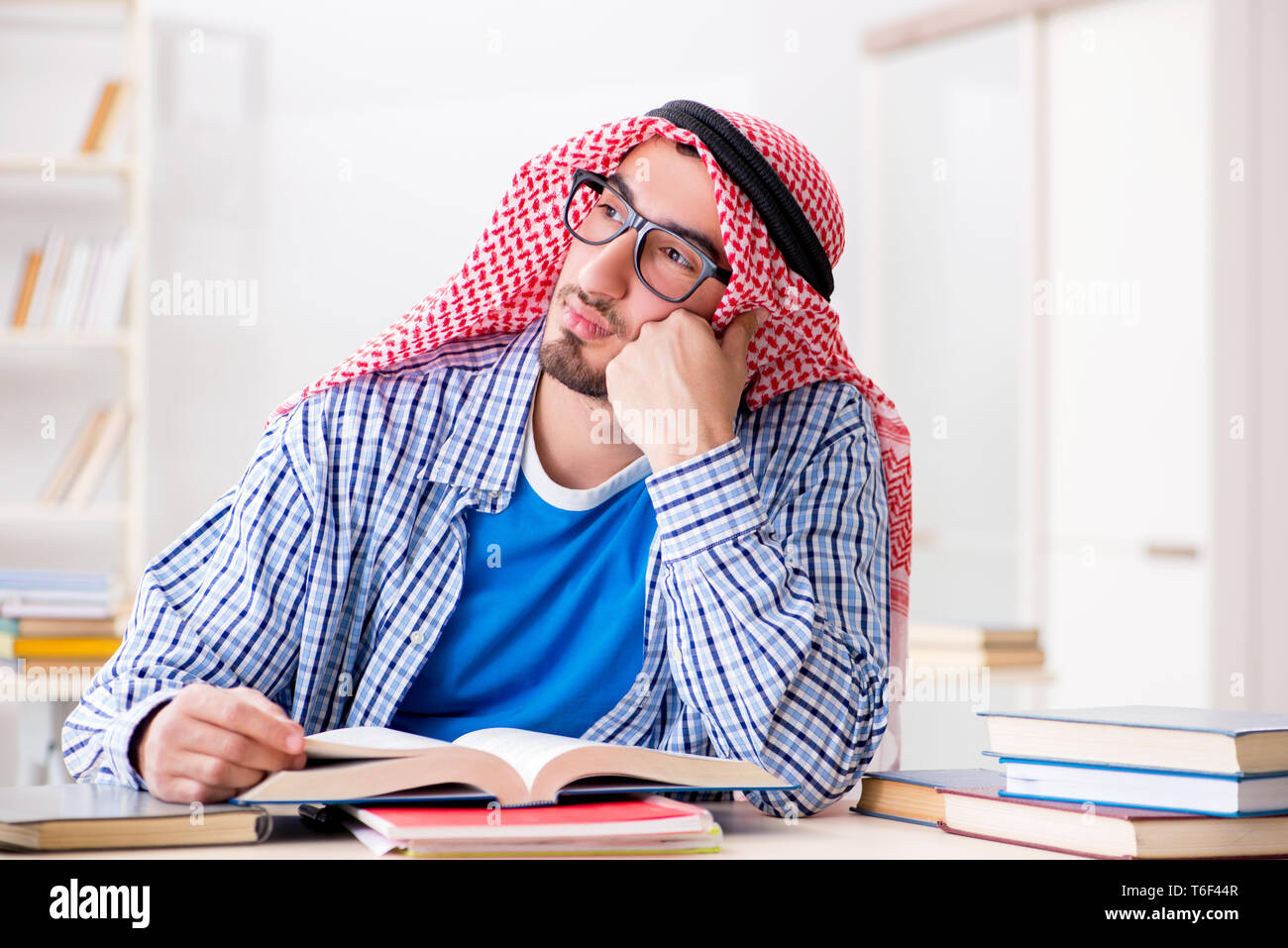 Arab student preparing for university exams Stock Photo - Alamy