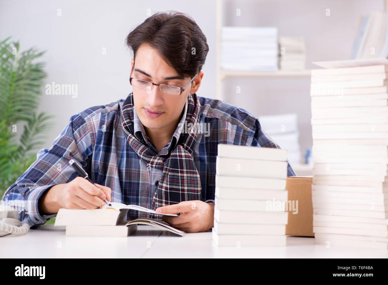 Male journalist book signing hi-res stock photography and images - Alamy