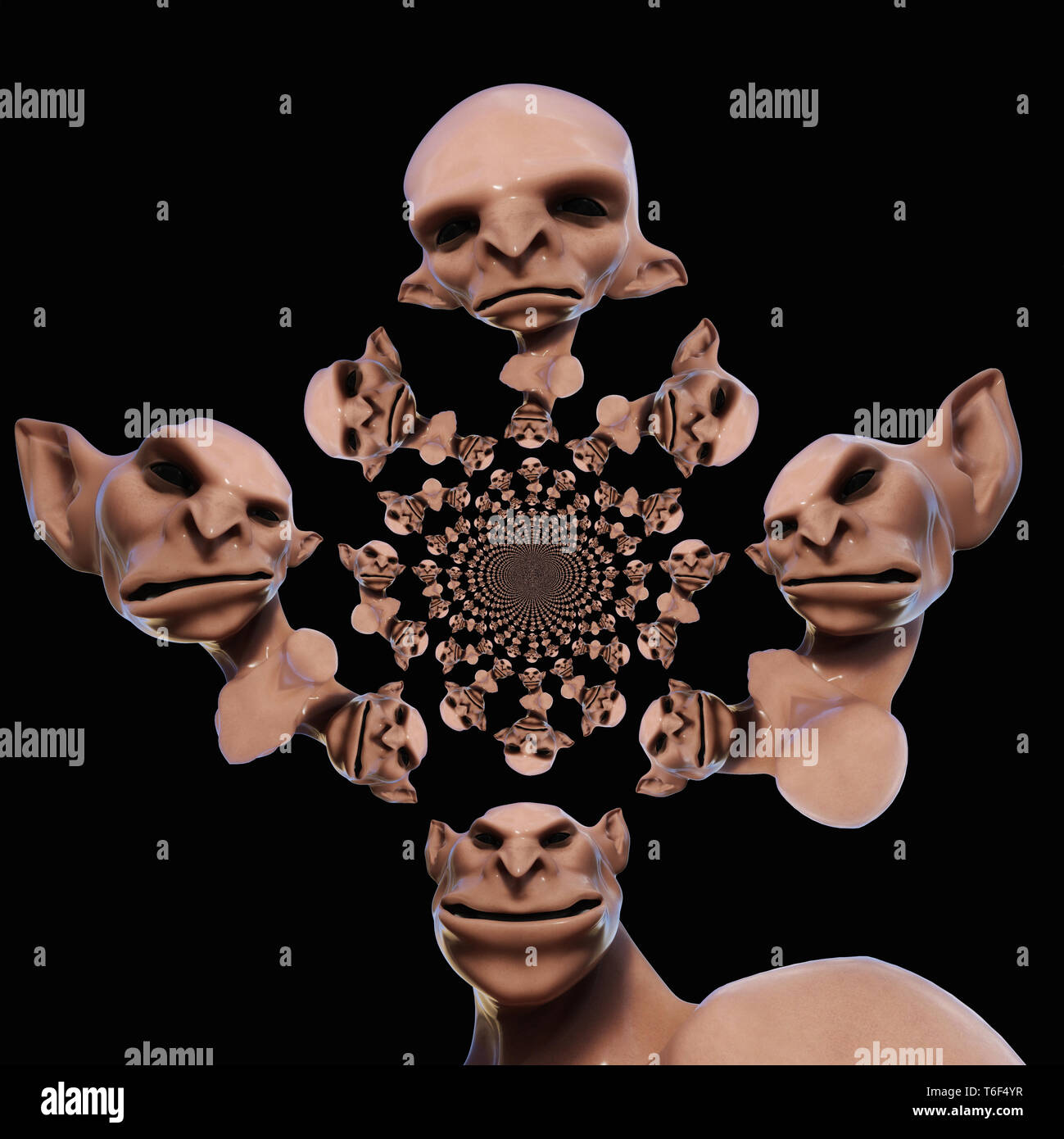 Digital 3D Illustration of a creepy Creature Stock Photo - Alamy